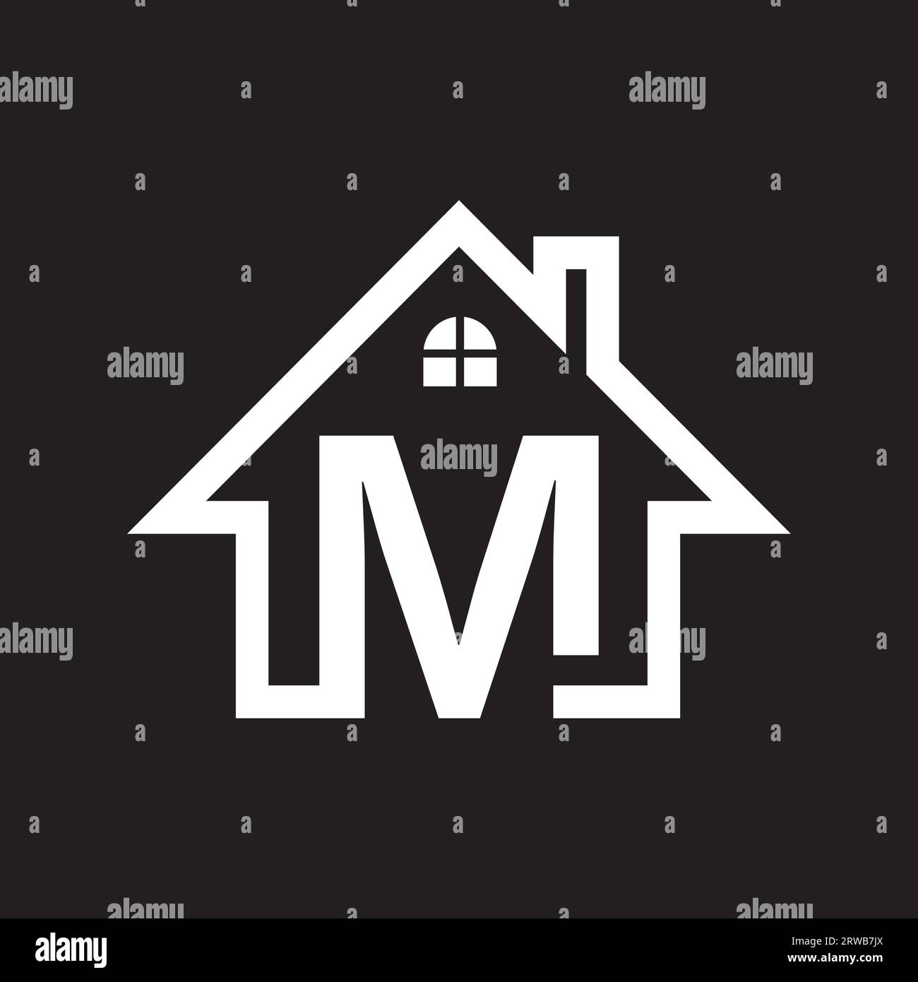 M real estate logo design. Real estate company logo design ...