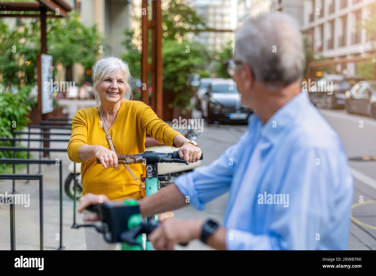 Elderly people riding scooter enjoy hi-res stock photography and images ...