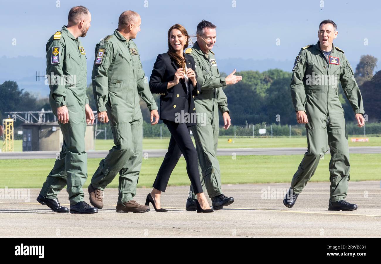 The Princess of Wales during a visit to the Royal Naval Air Station ...