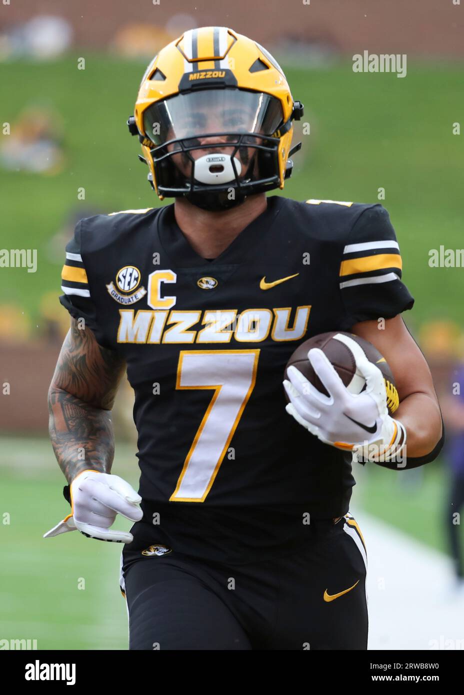 COLUMBIA, MO - SEPTEMBER 16: Missouri Tigers running back Cody Schrader ...