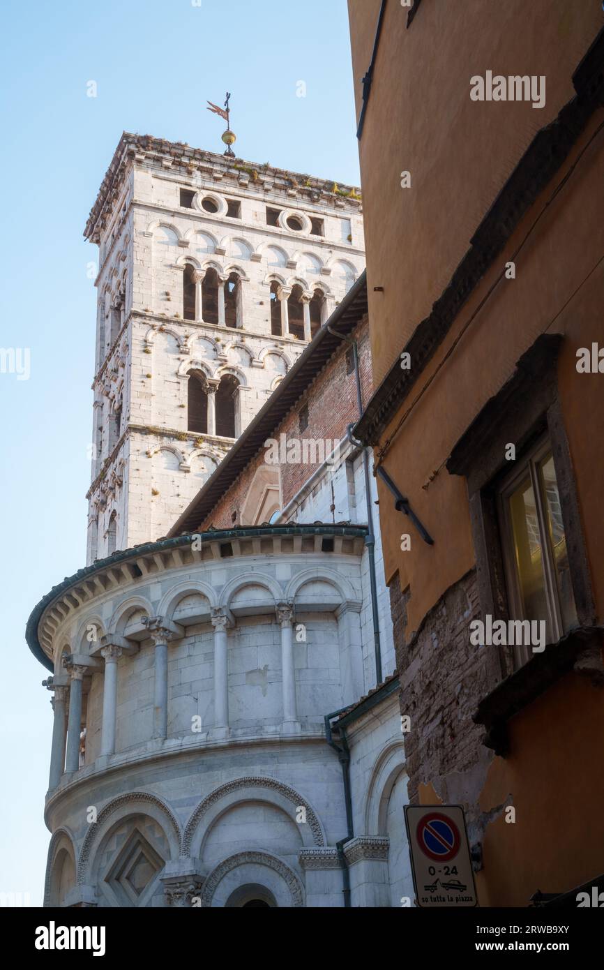 Exterior of historic buildings of Lucca, Tuscany, Italy Stock Photo - Alamy