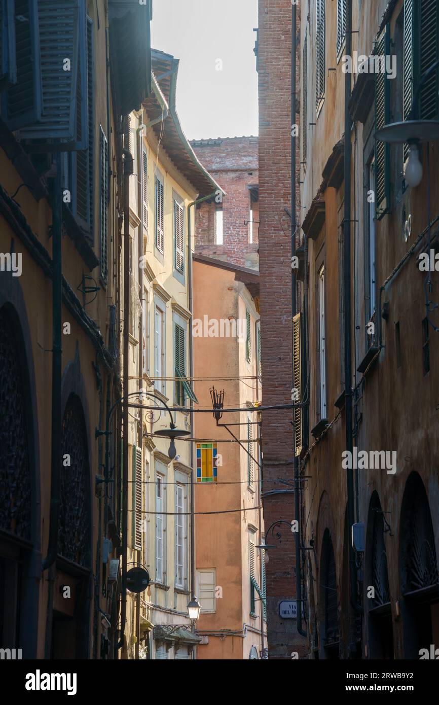 Exterior of historic buildings of Lucca, Tuscany, Italy Stock Photo - Alamy