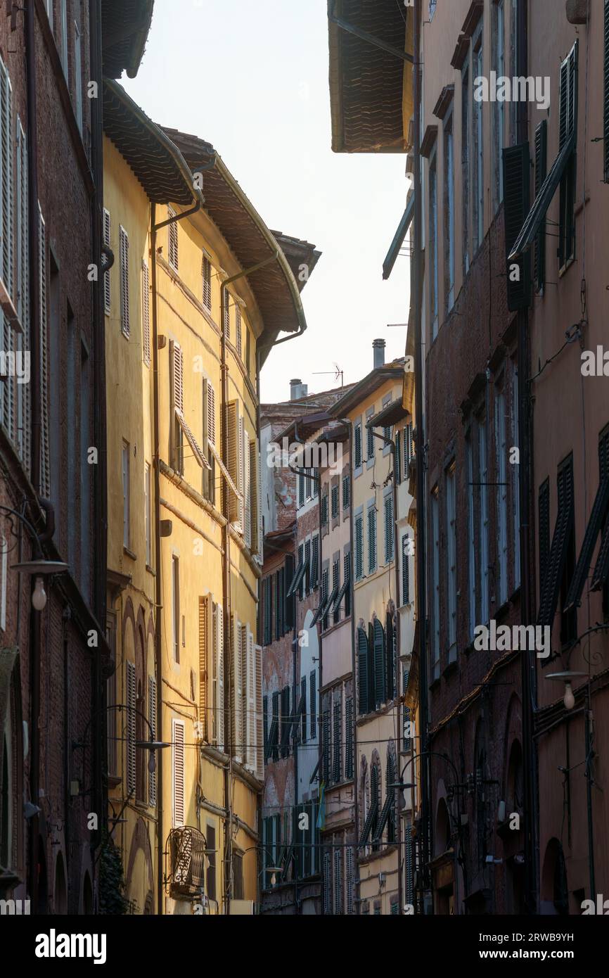 Exterior of historic buildings of Lucca, Tuscany, Italy Stock Photo - Alamy