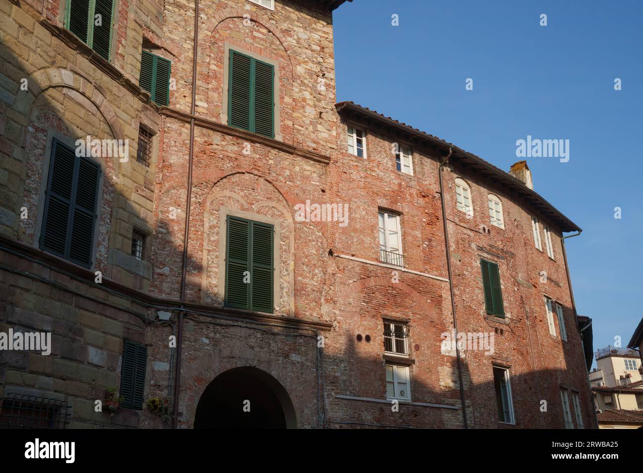 Exterior of historic buildings of Lucca, Tuscany, Italy Stock Photo - Alamy