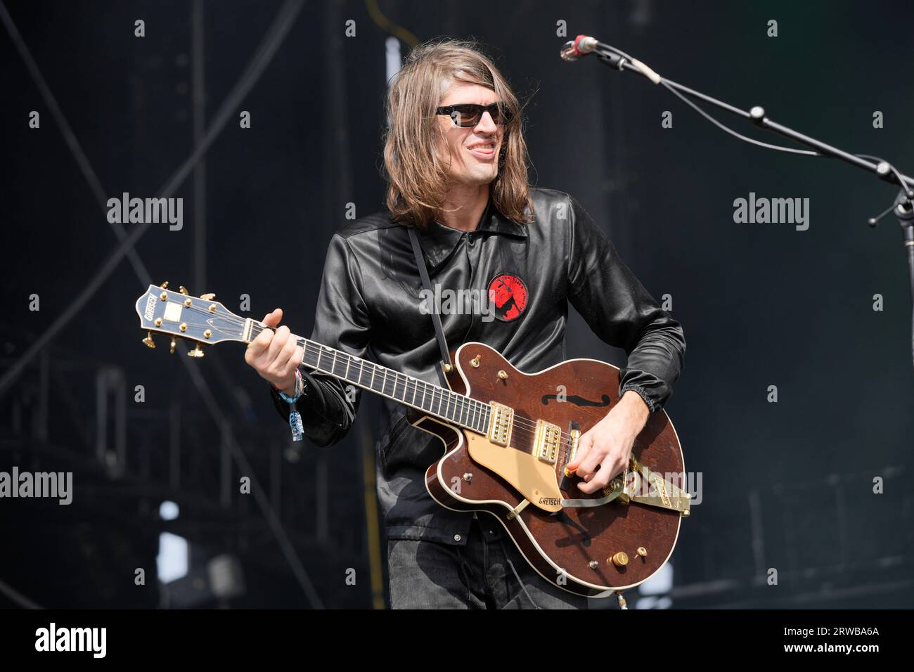 Christian Bland of The Black Angels performs on day three of Riot Fest ...