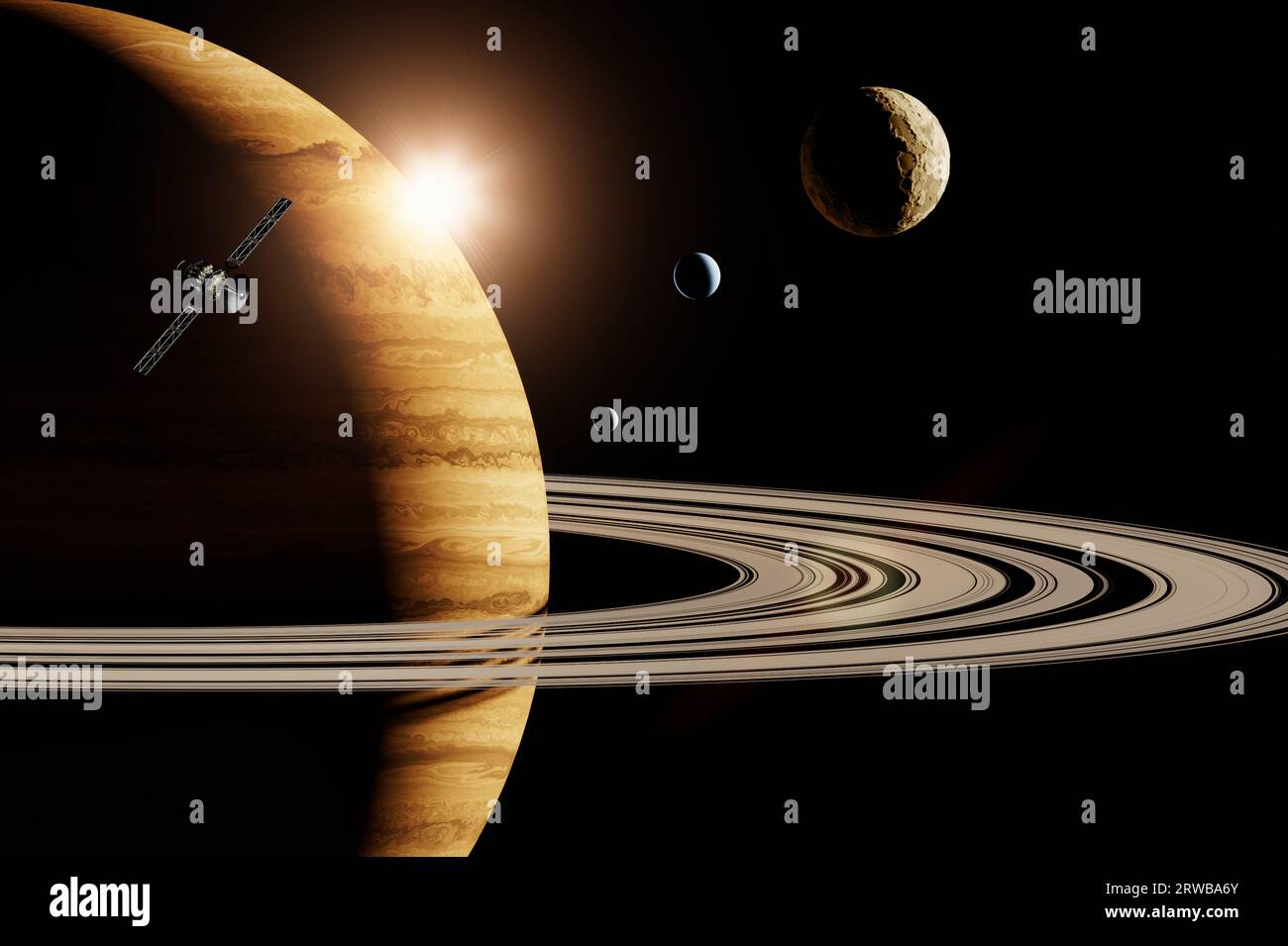 3D Render, Gas giant planet in deep space Stock Photo - Alamy