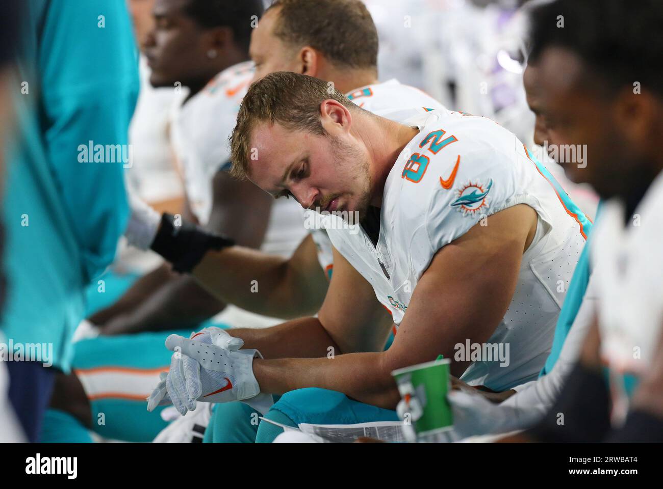 Foxborough, MA, USA. 17th Sep, 2023. MA, USA; Miami Dolphins tight end ...