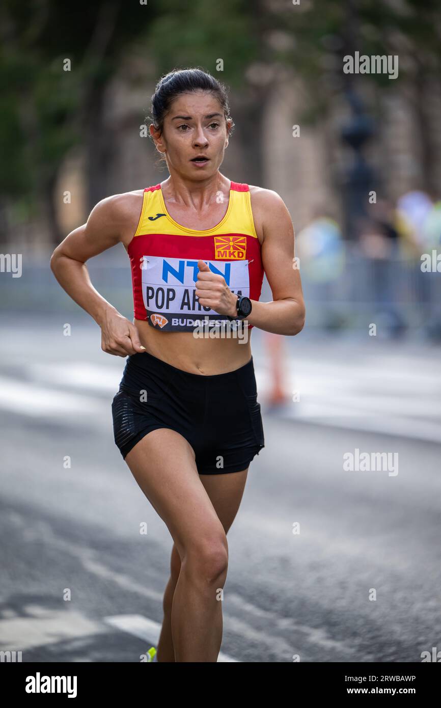 Adrijana POP ARSOVA participating in the marathon at the World ...