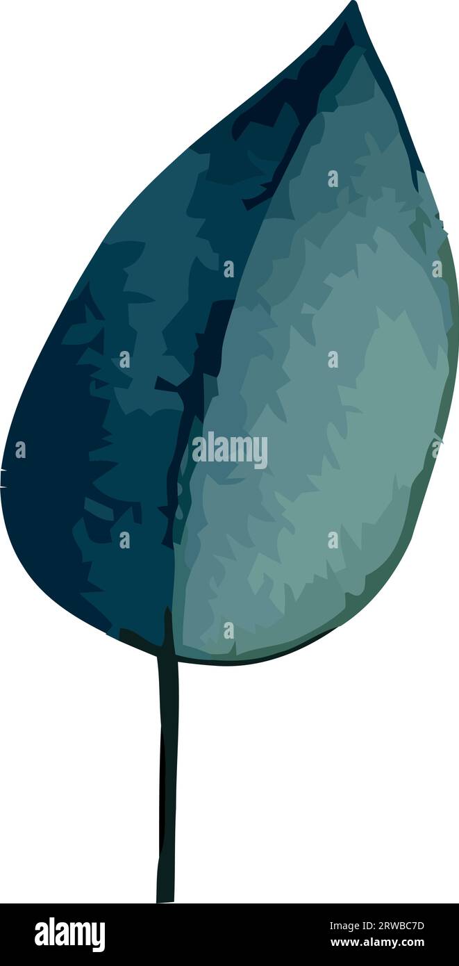 blue leave plant garden nature icon Stock Vector Image & Art - Alamy