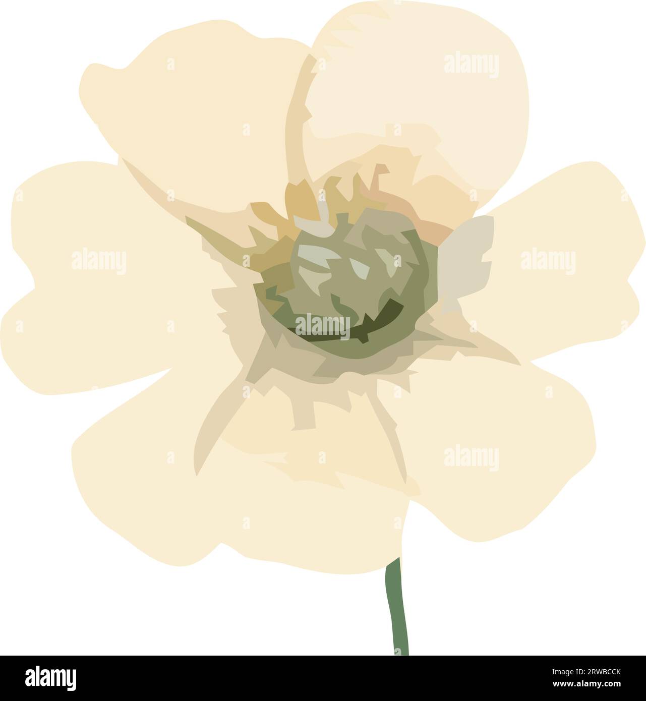 beige flower garden nature icon Stock Vector Image & Art - Alamy