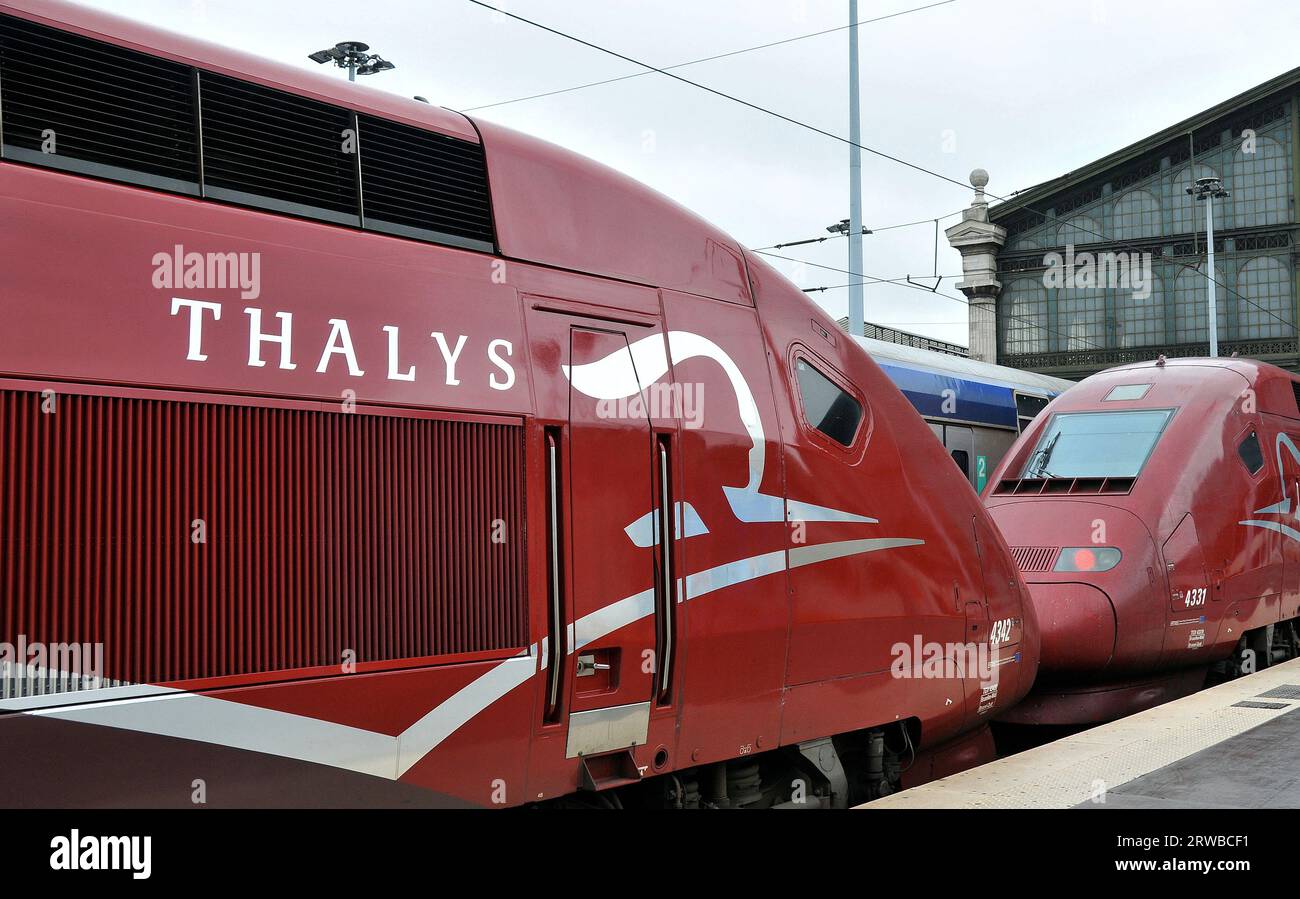 Thalys train ,North railway station, Paris, France Stock Photo - Alamy