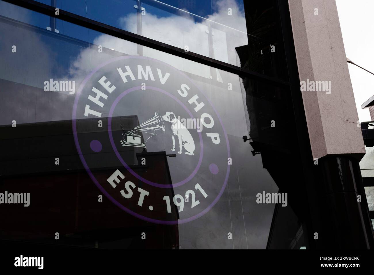The HMV Shop, shop front sign in Princesshay Exeter Stock Photo - Alamy