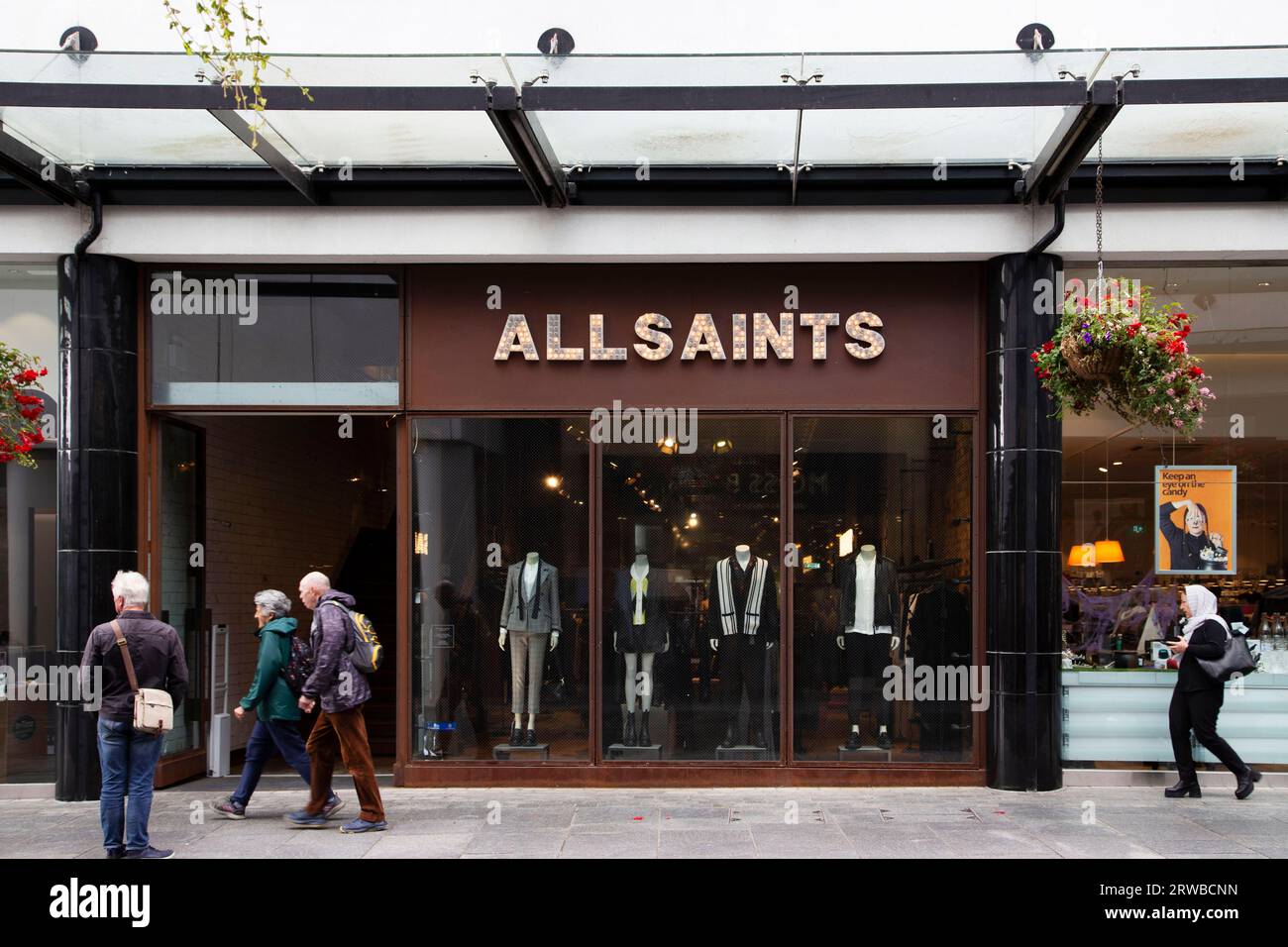 Allsaints clothing shop at Princesshay Exeter Stock Photo - Alamy