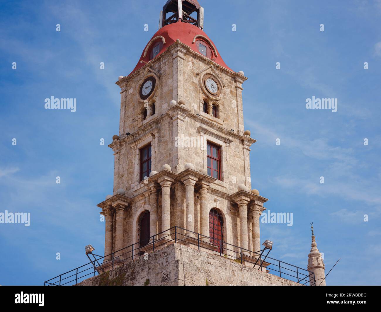 Medieval Roloi Clock Tower, Old Town of Rhodes, Rhodes, Greece, travel ...