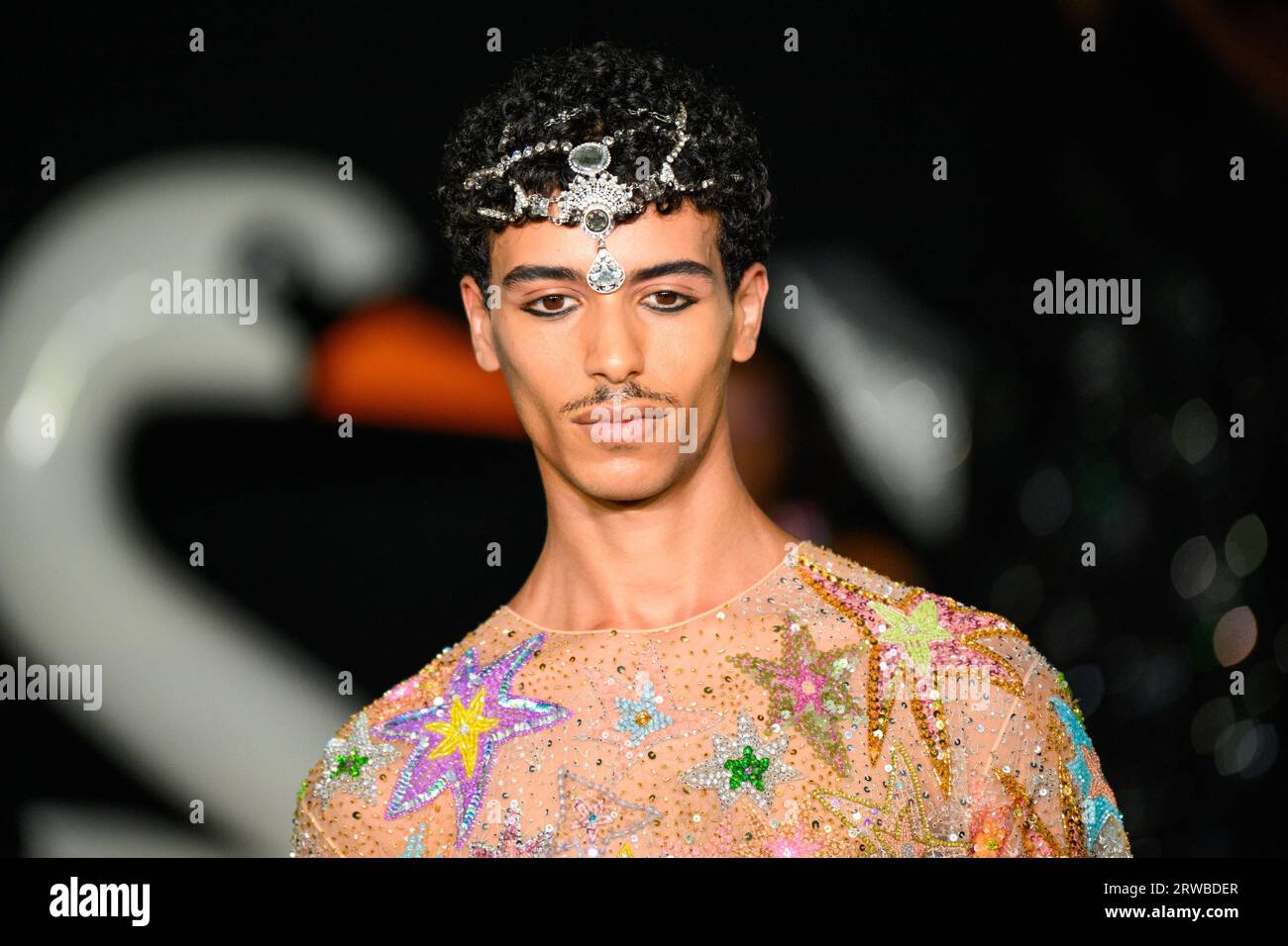 London, UK. 18 September 2023. Models on the catwalk during the Ashish ...