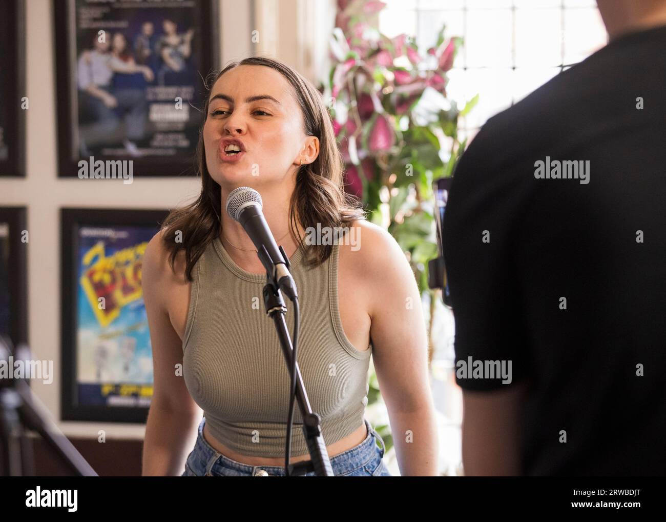 Lizzy Parker and Liam McGrath recording West End New Friends, Upstairs ...