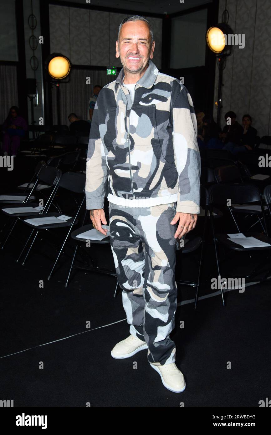 London, UK. 18 September 2023. DJ Fat Tony on the front row during the ...
