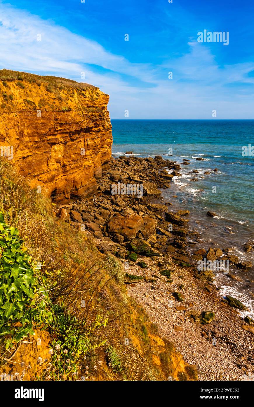 Otter Head the mouth of the river Otter in Devon Stock Photo - Alamy