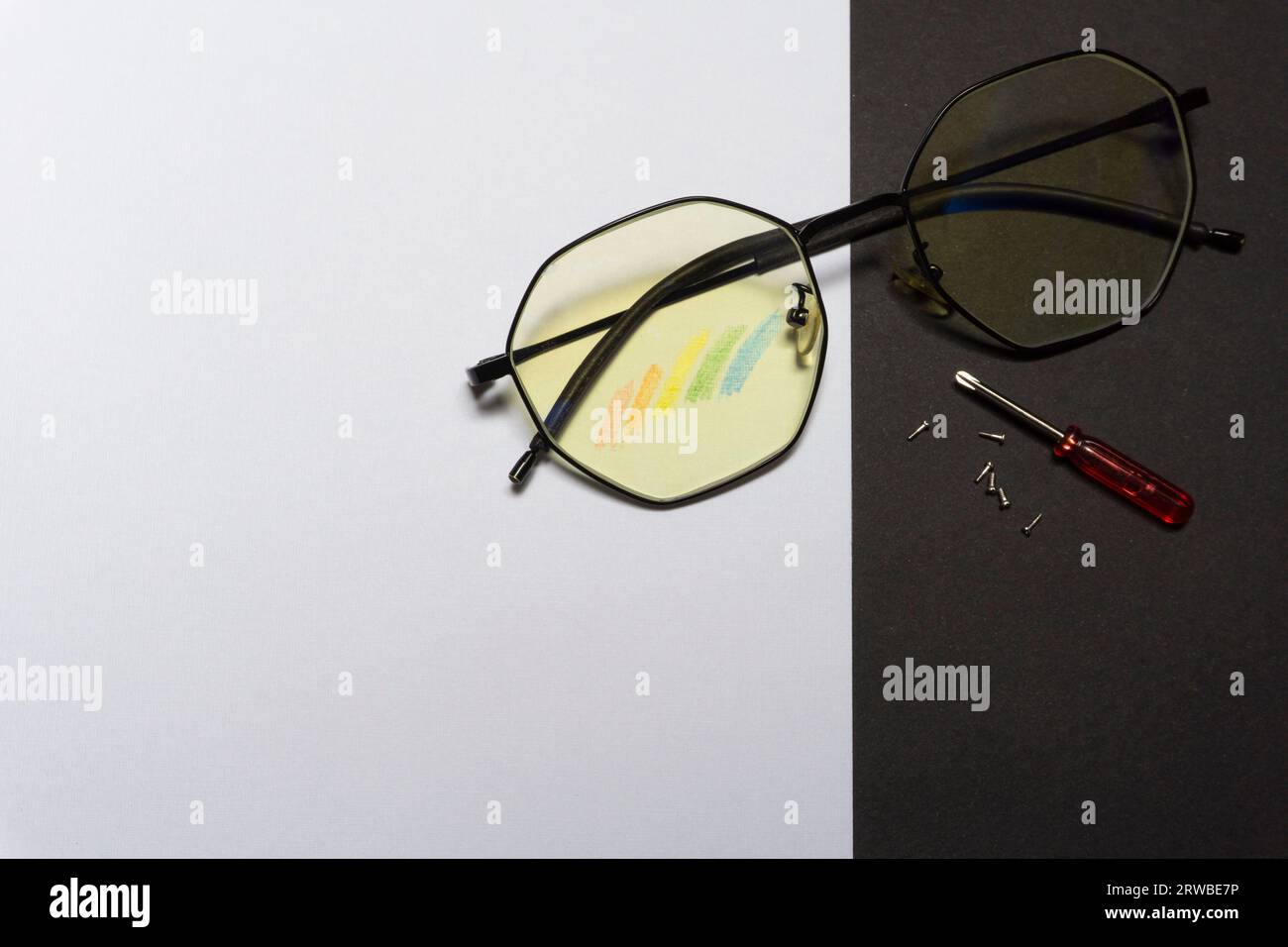 glasses black and white black eyeglass frame Stock Photo - Alamy