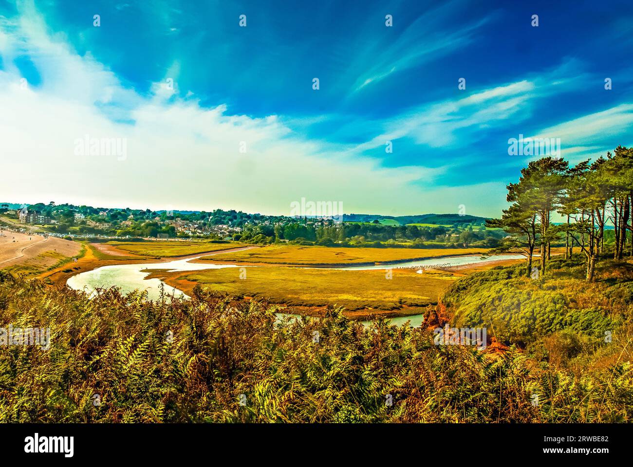 The mouth of the river Otter in Devon Stock Photo - Alamy