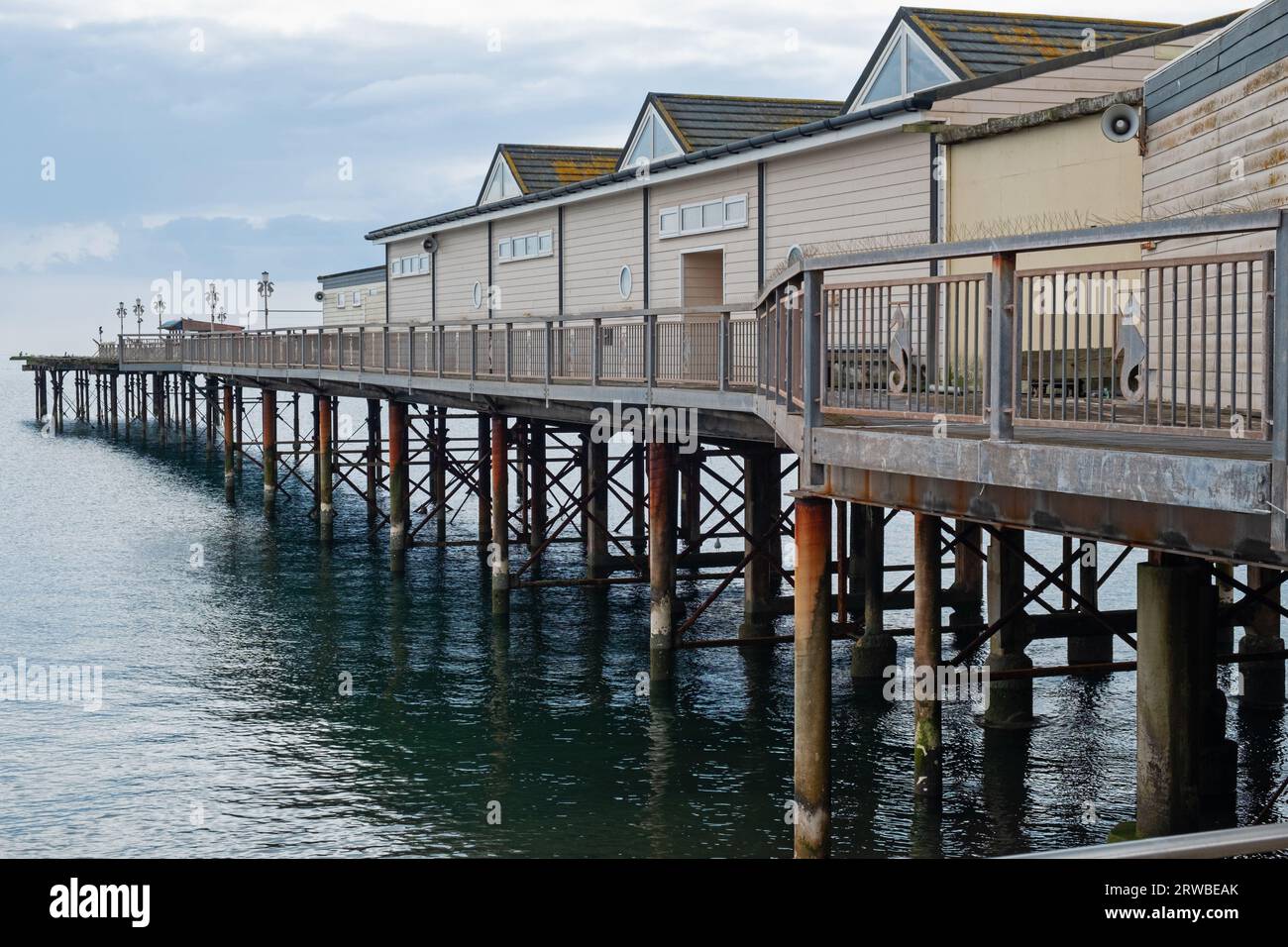 View of the Victorian pier at Teignmouth, Devon UK Stock Photo - Alamy