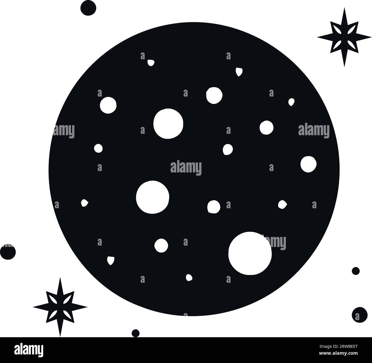 black planet and stars icons Stock Vector Image & Art - Alamy