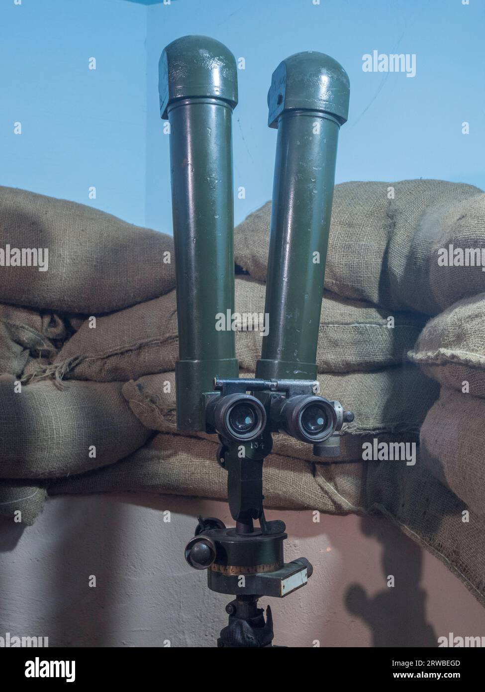 German World War One periscope binoculars on display in the Royal ...