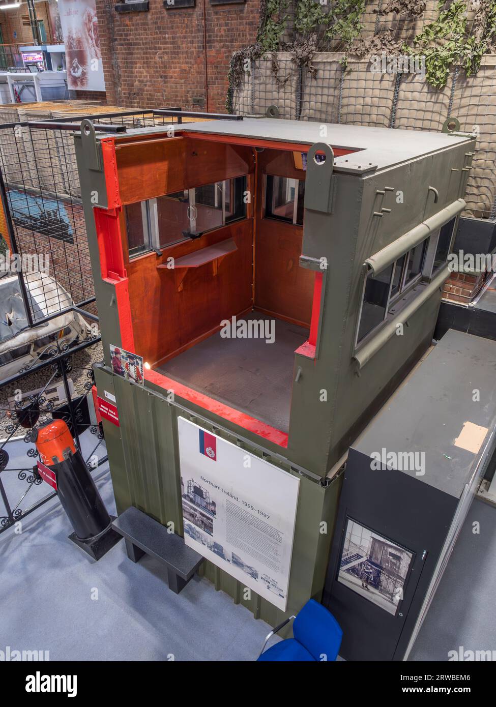 A former British Army Northern Ireland observation tower on display in ...