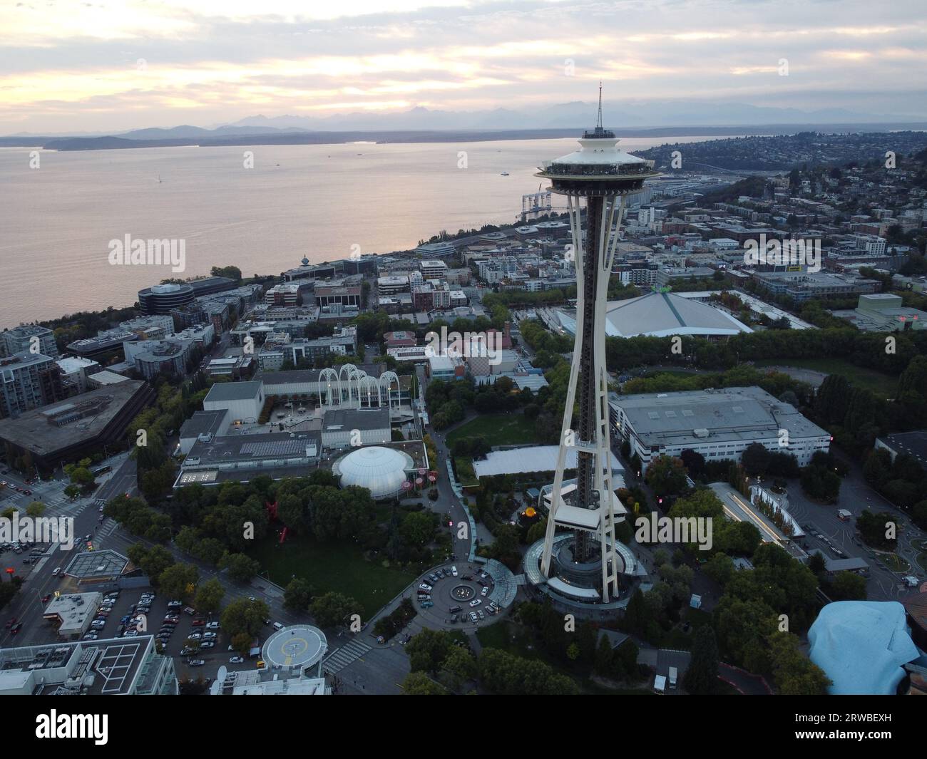 (Editor's note: Image taken by drone) The general view of the Space ...