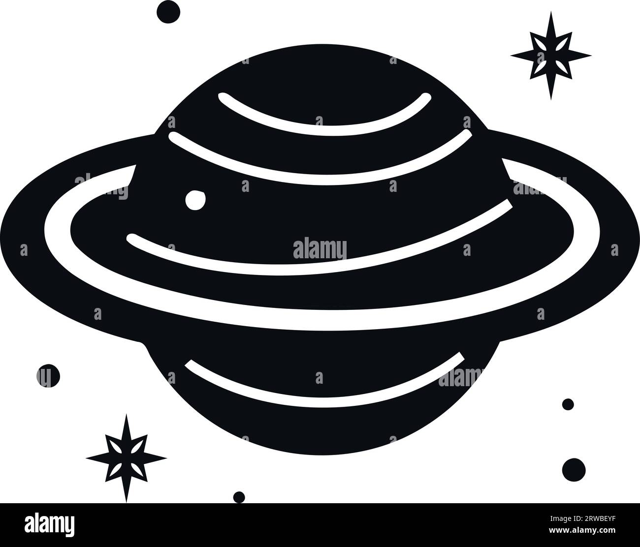 Black and white saturn rings hi-res stock photography and images - Alamy
