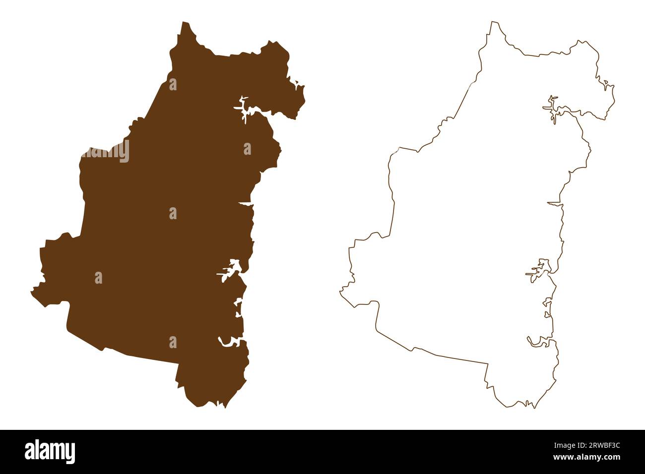 Eurobodalla outline map hi-res stock photography and images - Alamy
