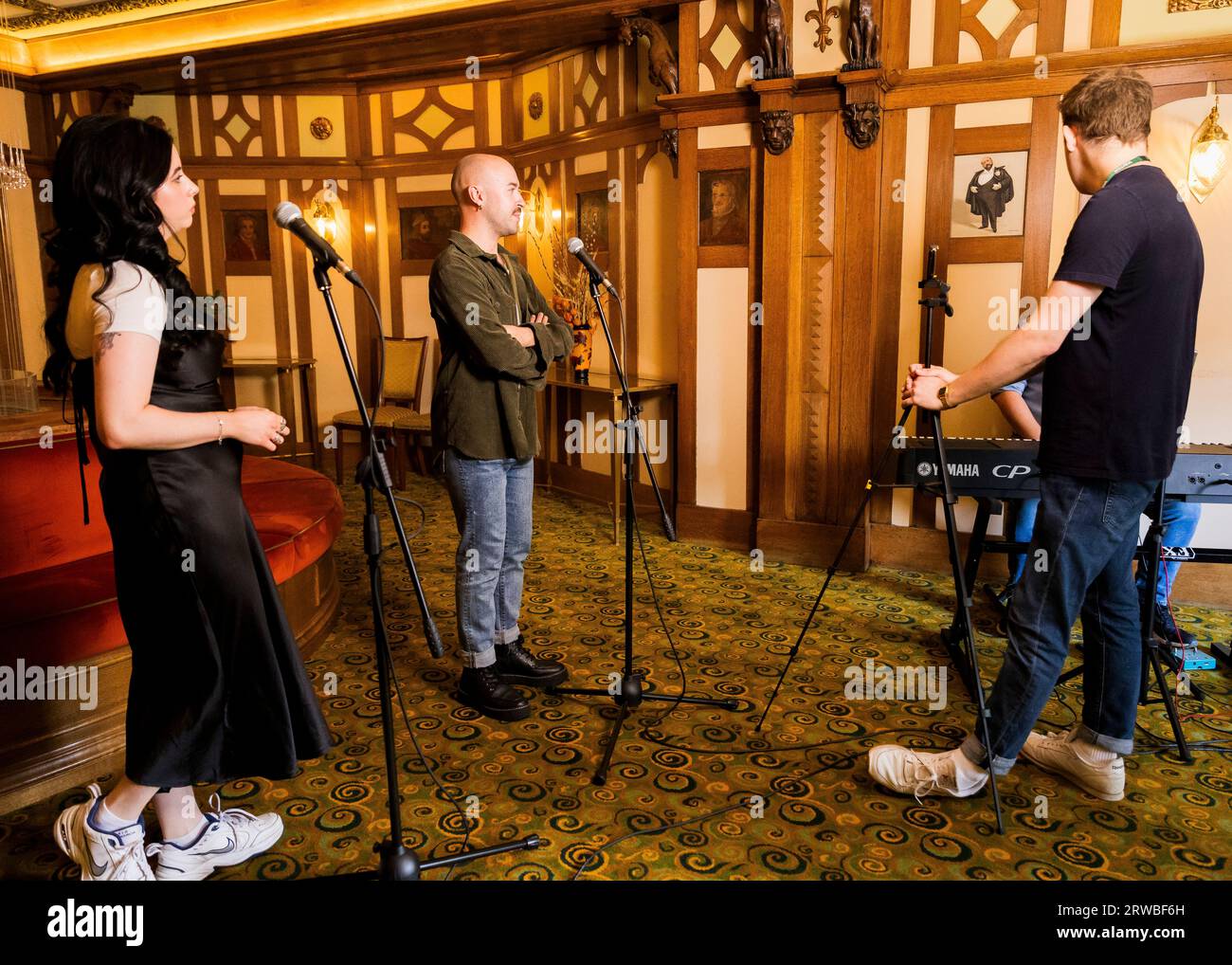 Rob Madge and Aimee McQueen recording West End New Friends at Victoria ...