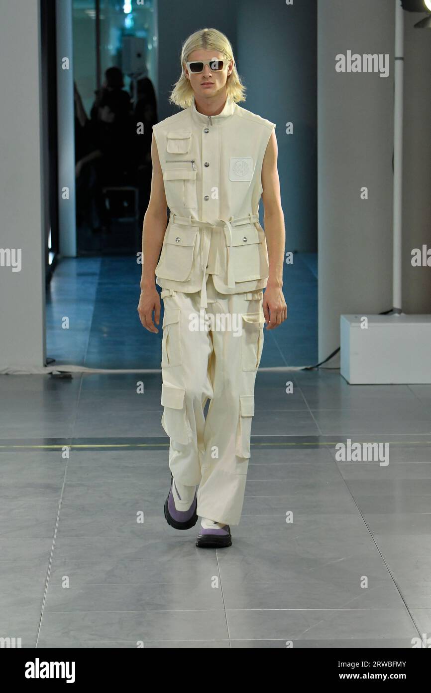 London, UK. 15th Sep, 2023. A model walks on the runway at the Mark ...