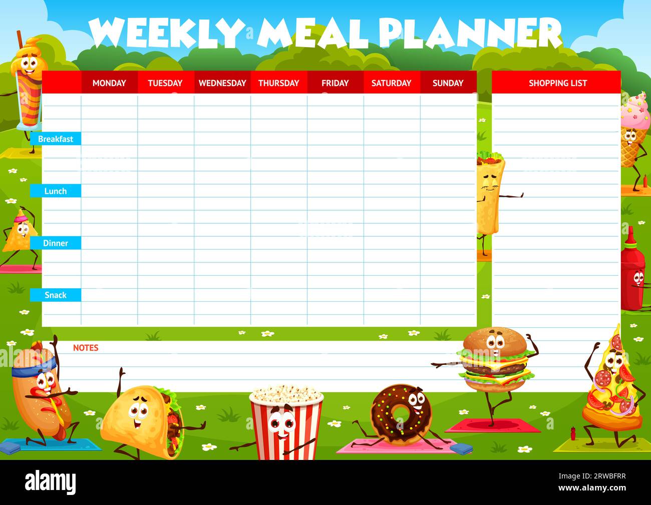 Week Chart Meal Char