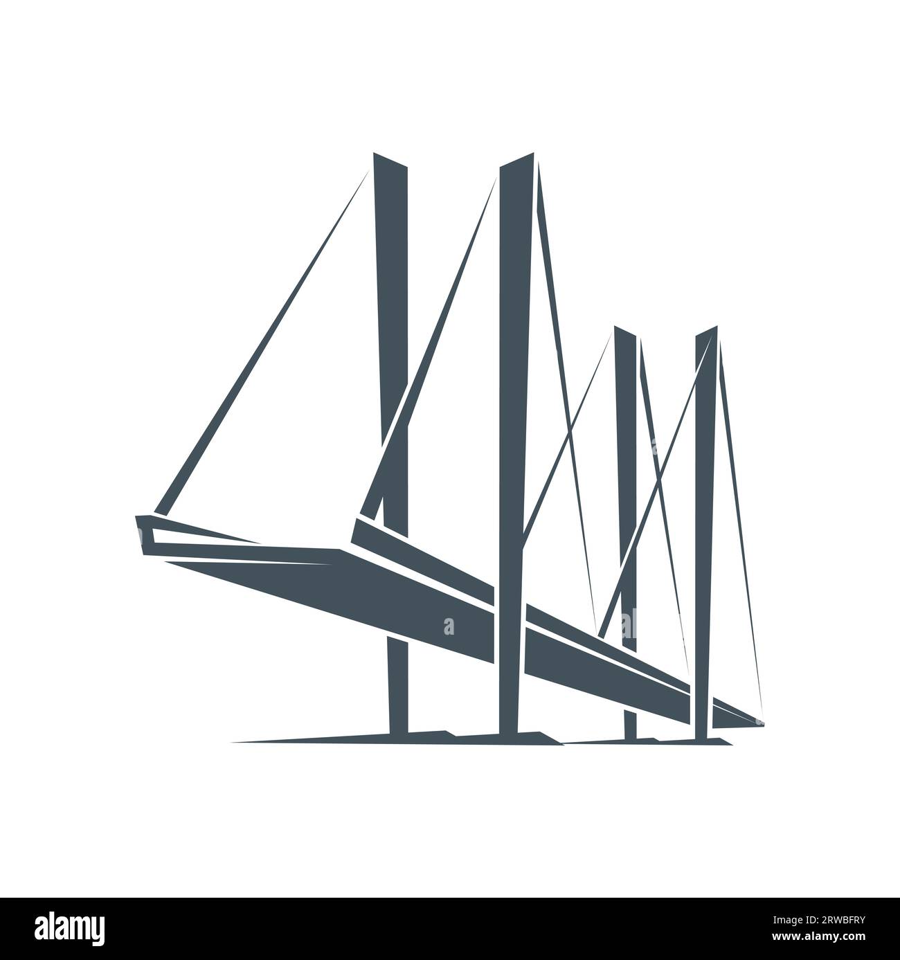 Bridge Icon That Depicts A Bridge Spanning Over Water Vector Icon Or