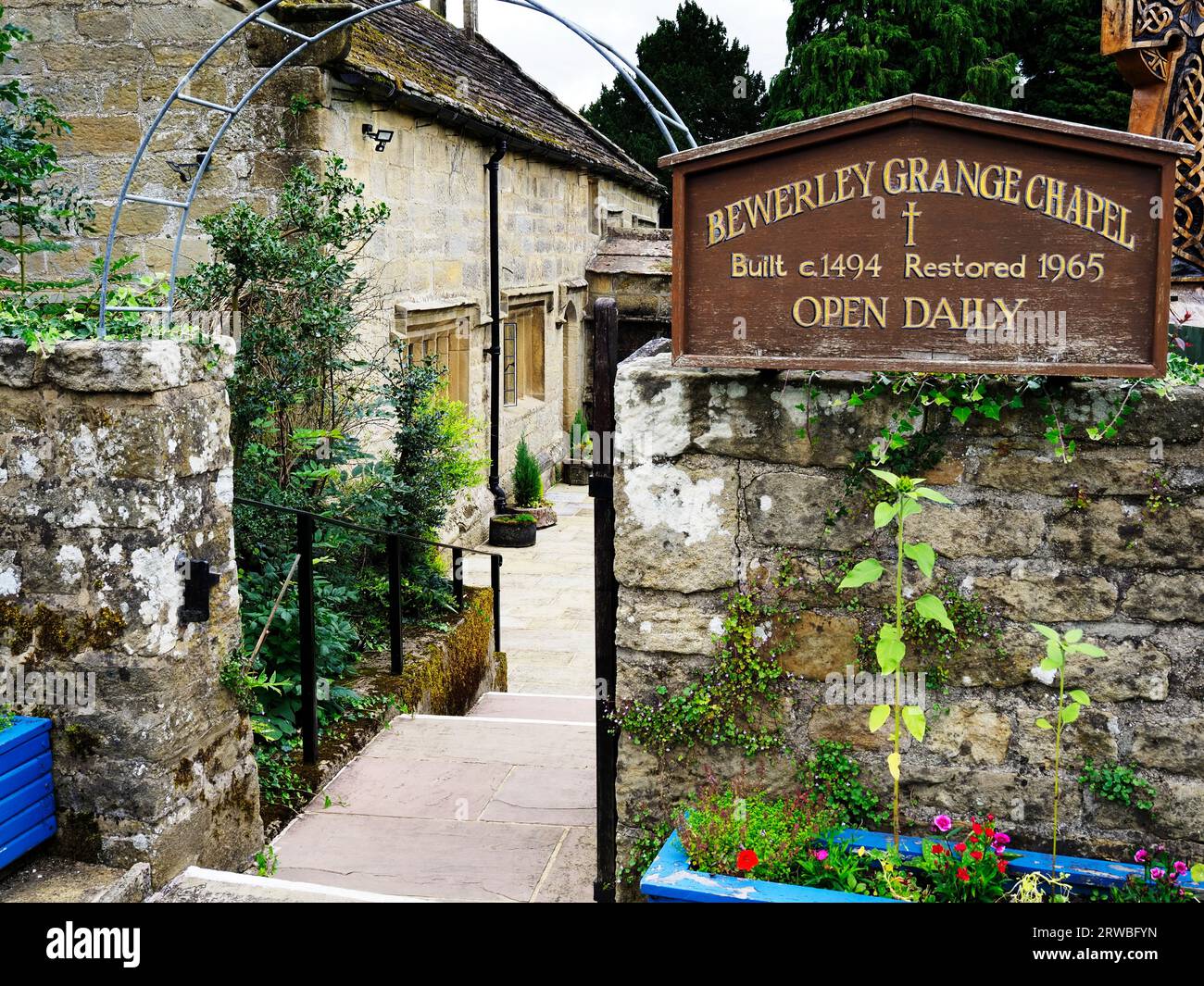 Bewerley Grange Chapel built in the late 15th century at Berwerley near Pateley Bridge ...