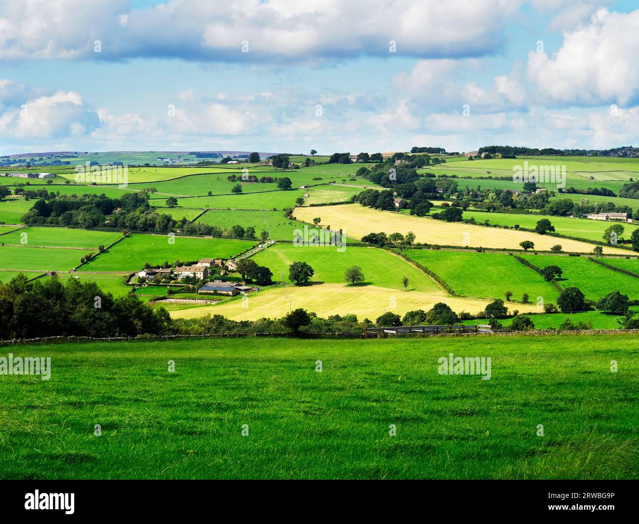 View over Nidderdale from the Nidderdale Way near Swarcliffe Nidderdale ...