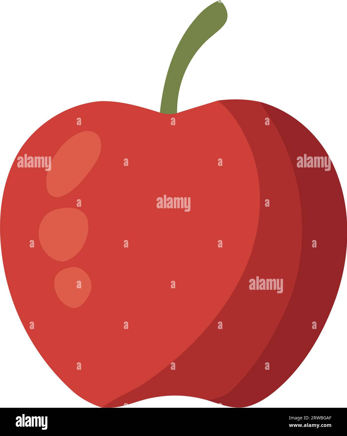 red apple fresh fruit icon Stock Vector Image & Art - Alamy