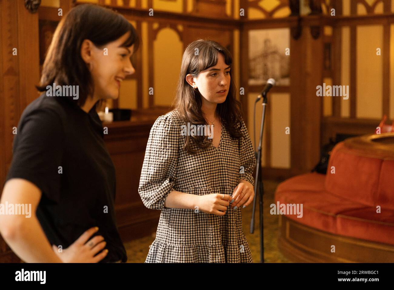 Ellie Skye and Laura Hickie recording West End New Friends at the ...