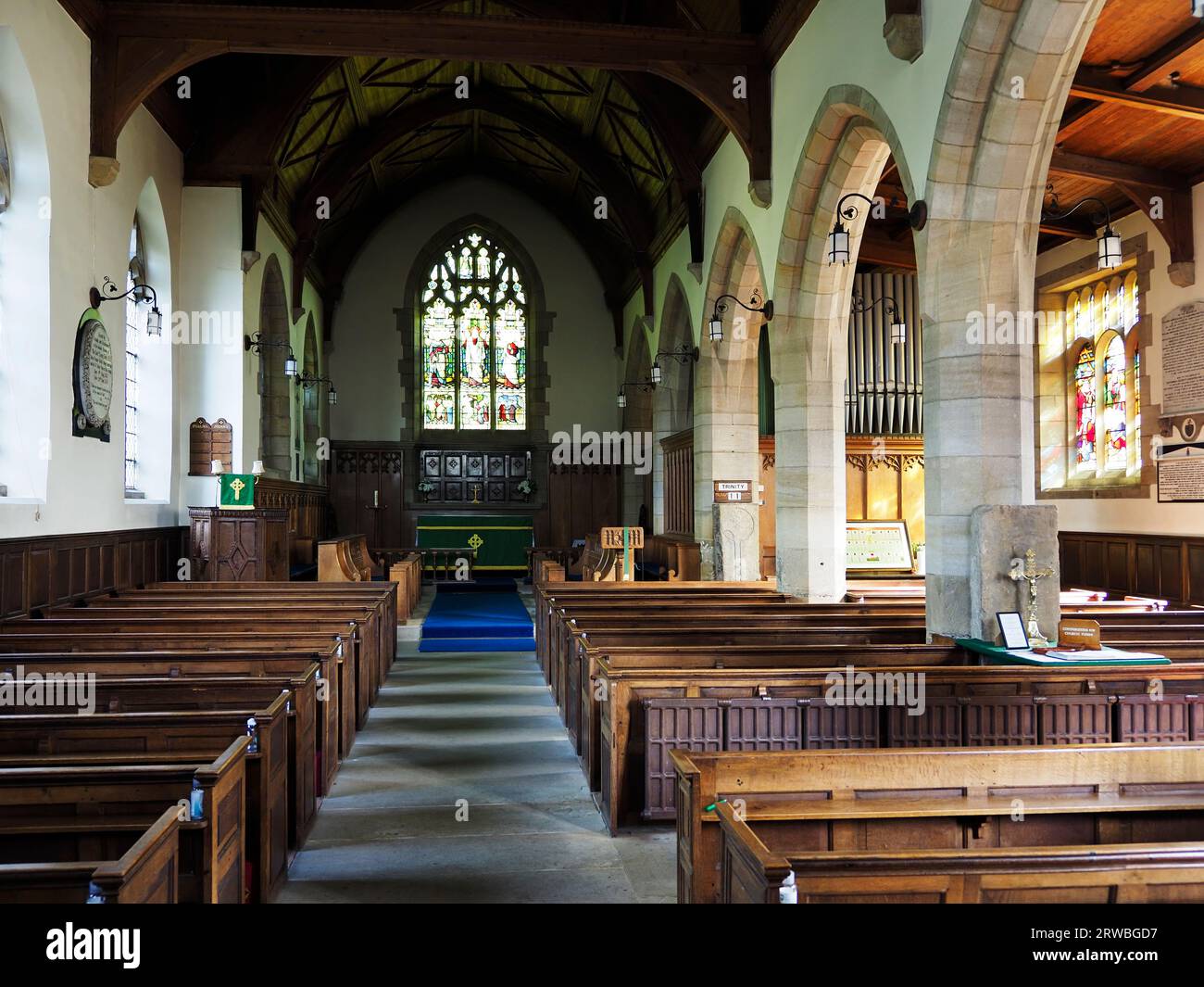 Interior of St Thomas a Becket Church along the Nidderdale Way at ...