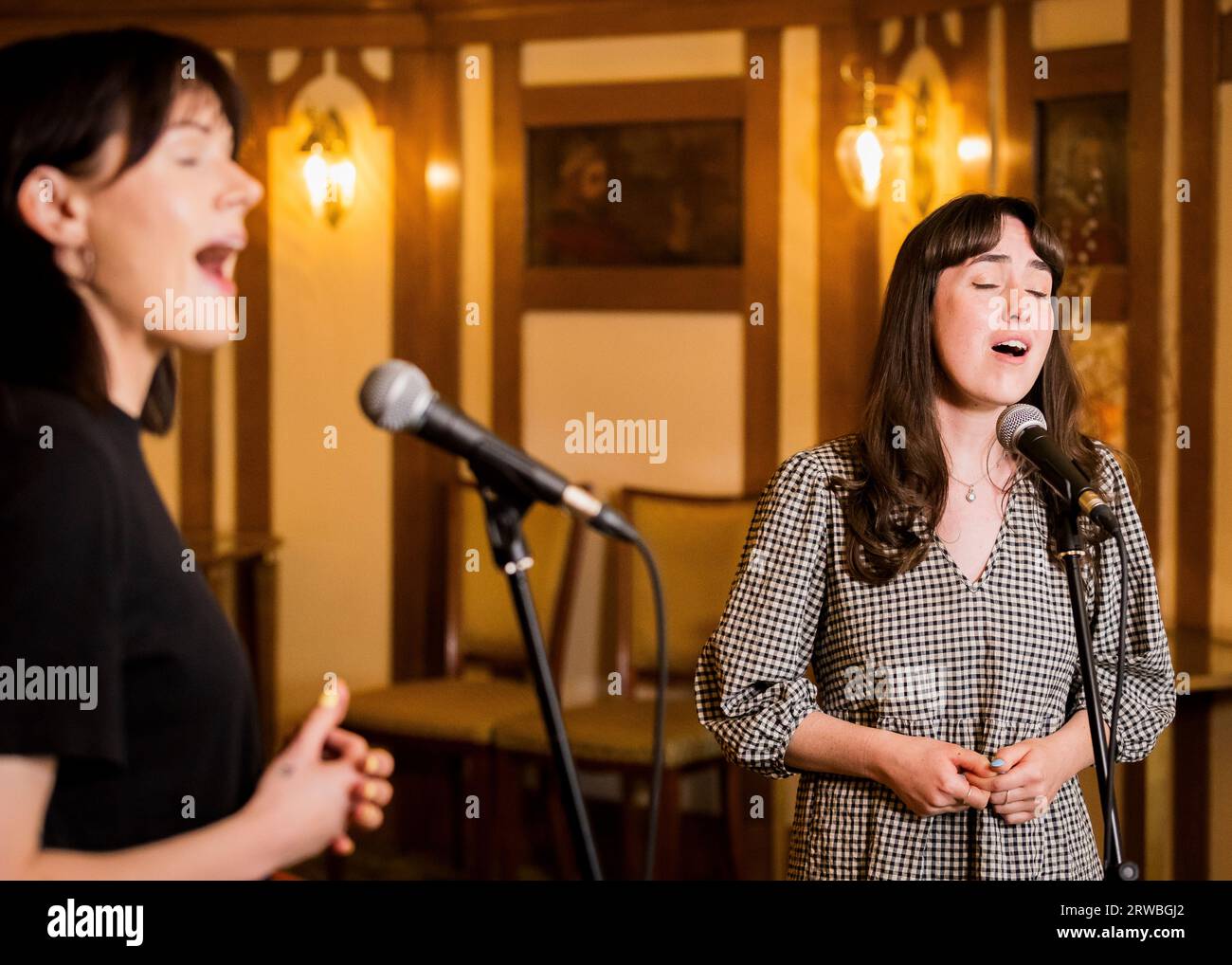Ellie Skye and Laura Hickie recording West End New Friends at the ...
