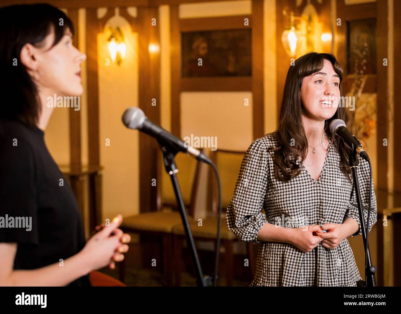 Ellie Skye and Laura Hickie recording West End New Friends at the ...