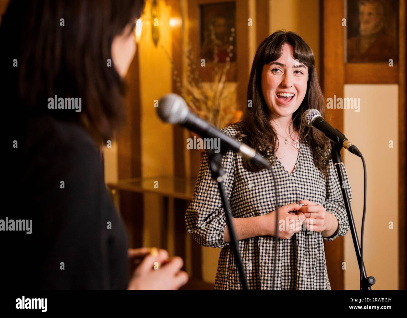 Ellie Skye and Laura Hickie recording West End New Friends at the ...