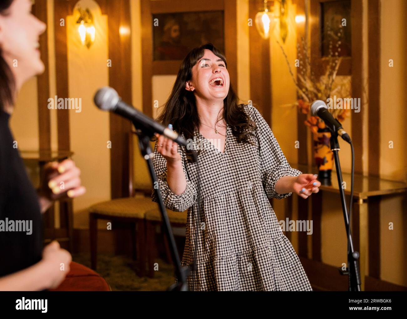 Ellie Skye and Laura Hickie recording West End New Friends at the ...