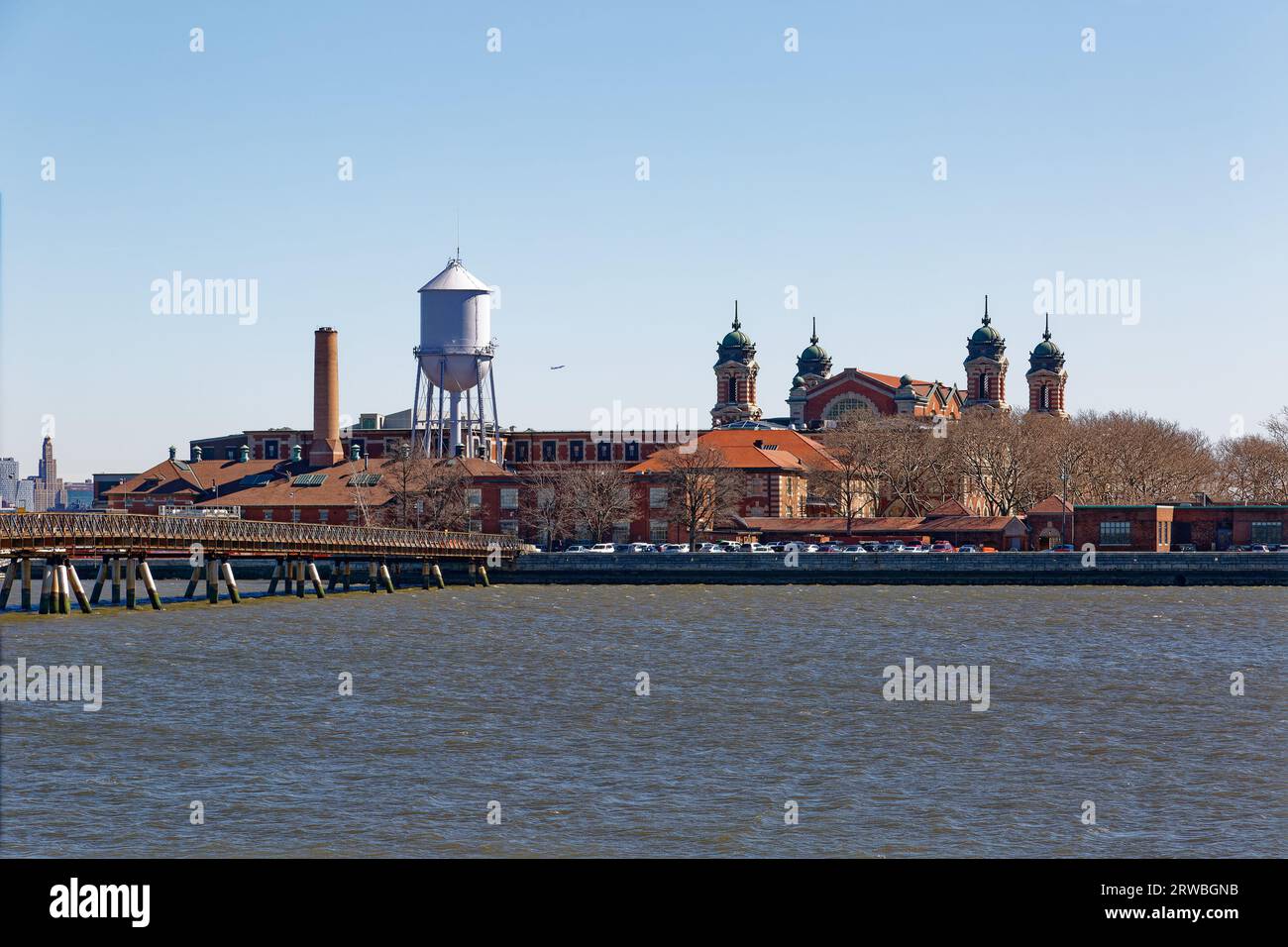 Ellis Island viewed from Liberty State Park, New Jersey: Ellis Island ...