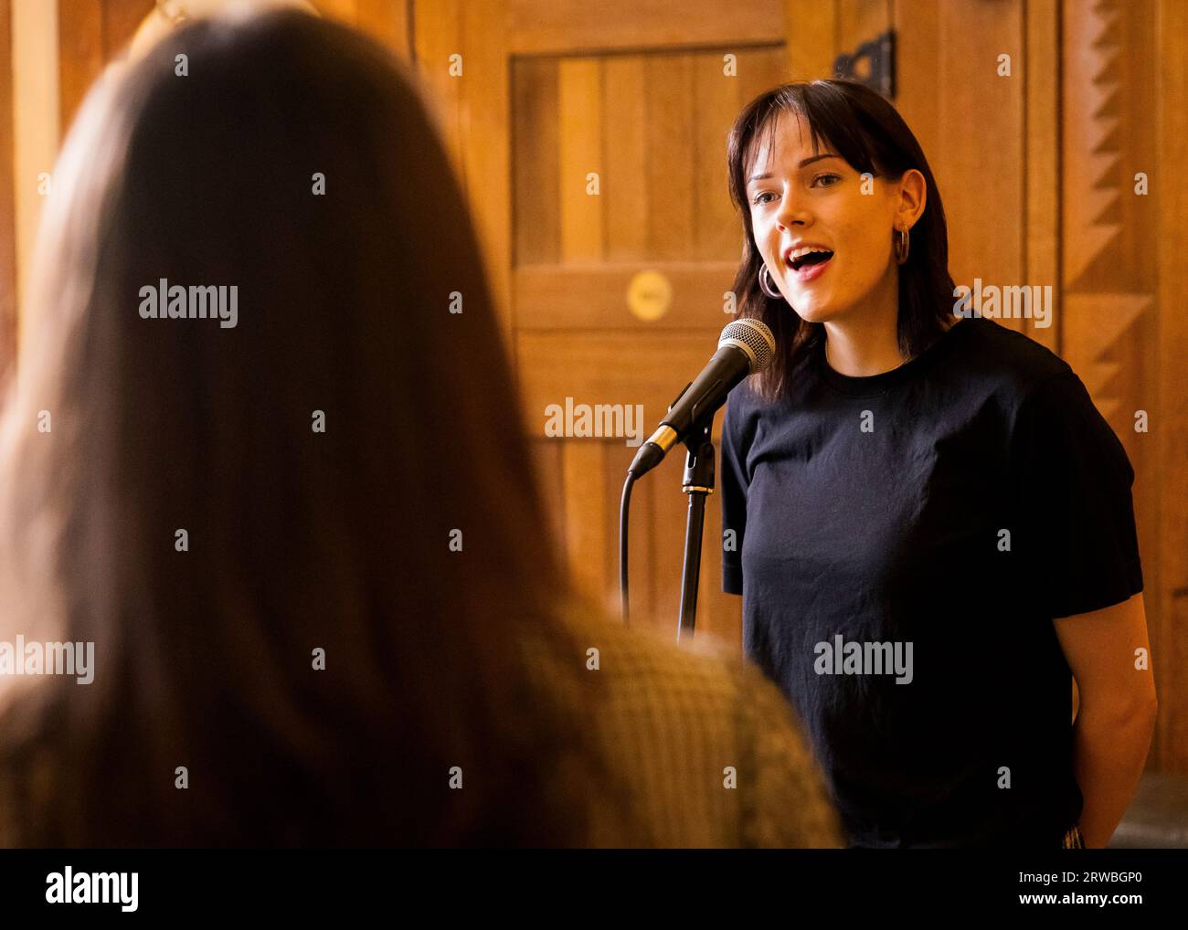 Ellie Skye and Laura Hickie recording West End New Friends at the ...