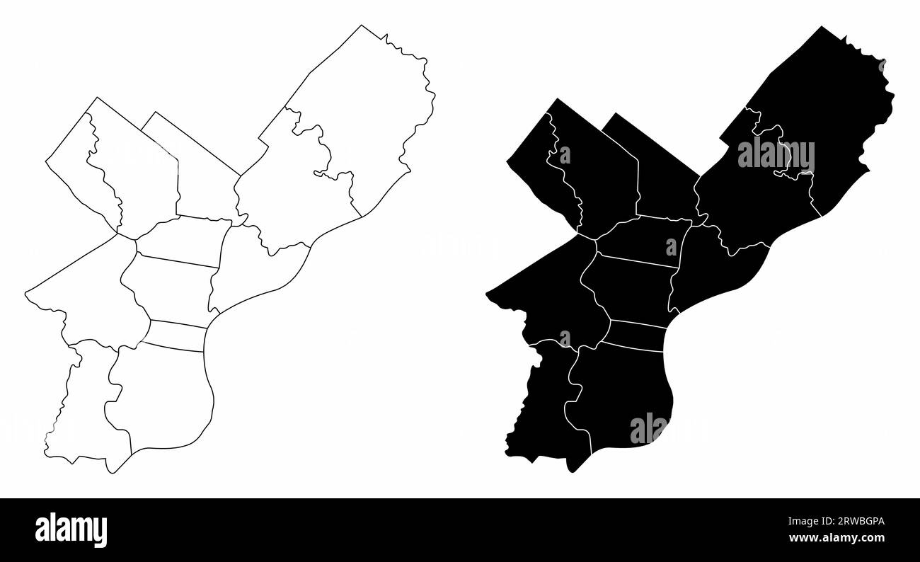 Philadelphia city map Stock Vector Images - Alamy