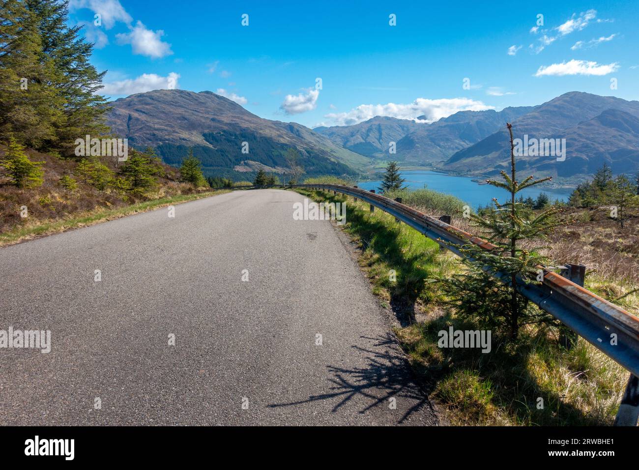 Mountain views from the top of Bealach Ratagan a popular cycling hill ...