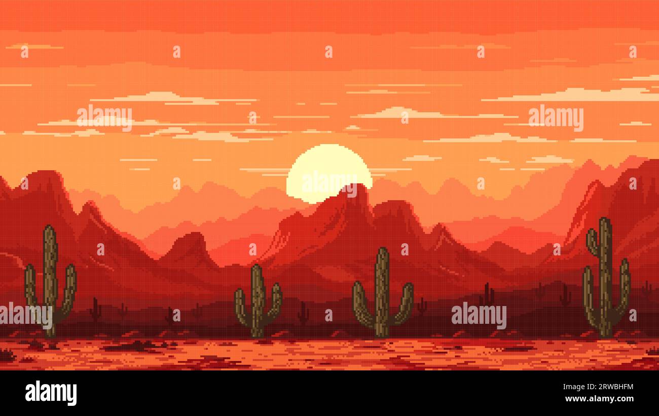 8 Bit Landscape Wallpaper