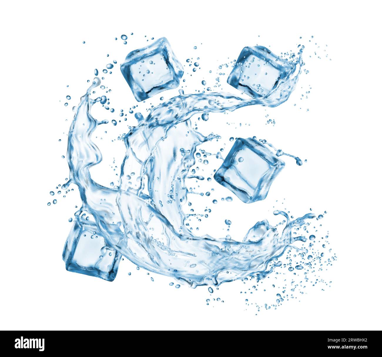 Frozen drips of water Stock Vector Images - Alamy